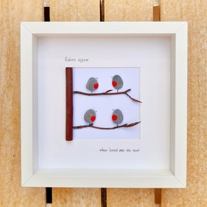 Robins Pebble Picture, Grief and Mourning Pebble, Family Loss, Robin ...