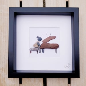 Pianist Pebble Picture, Piano Player Pebble, Pianist Gift, Piano ...