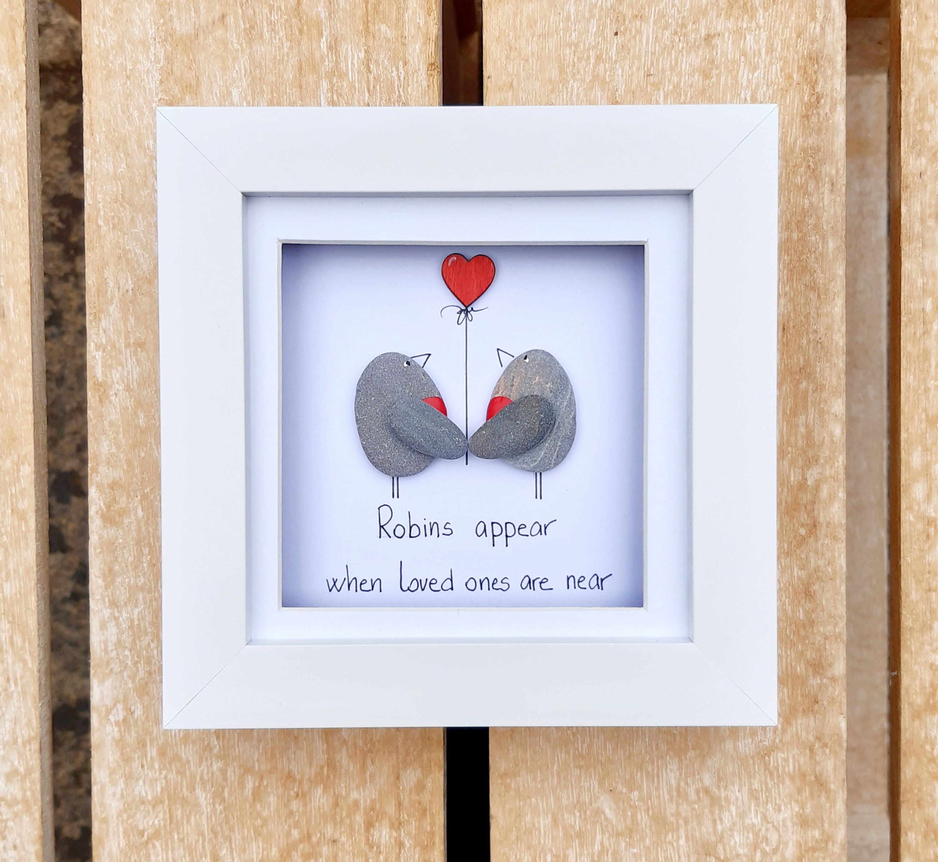 Family Loss, Lost Friend Art, Memorial Keepsake Picture With Robins ...