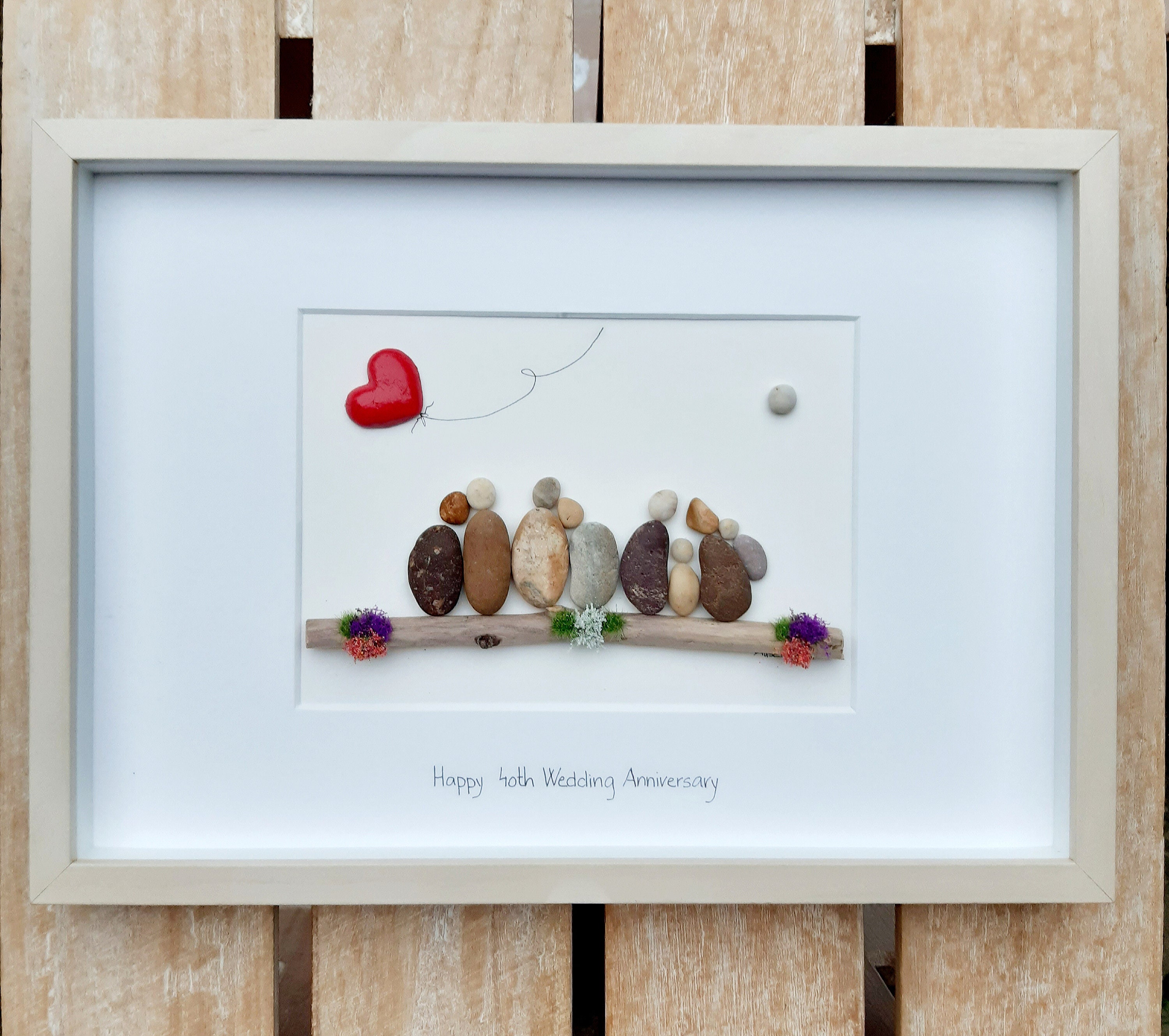 Large Family Ruby Anniversary Gift, 40th Anniversary Family of 15 ...