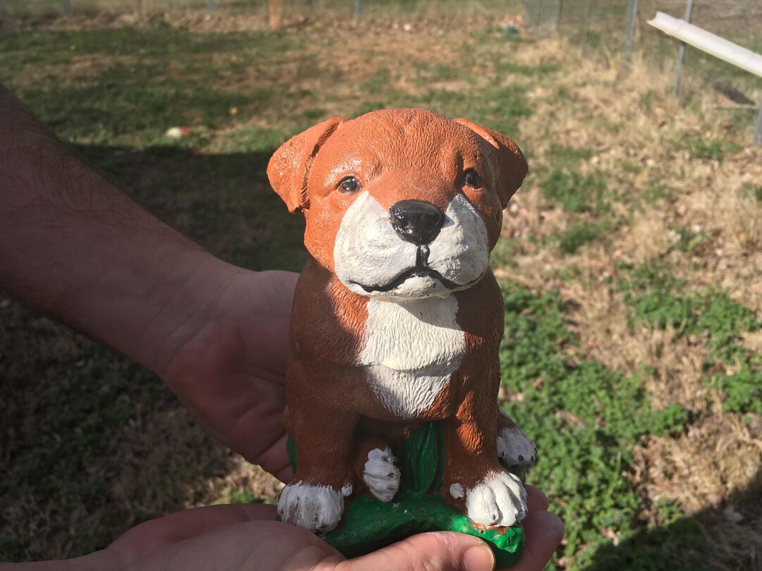 Personalized American Bully Dog Statue, Send Pictures, Concrete, Free ...