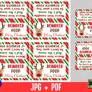 Reindeer Poop Treat Bag Topper Printable, Christmas Stocking Stuffer ...