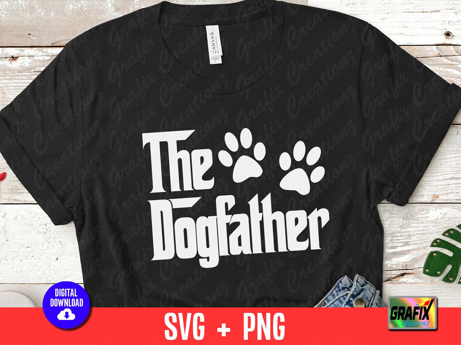 The Dogfather Svg, Dog Dad Svg, the Dog Father Svg, Silhouette Cameo ...