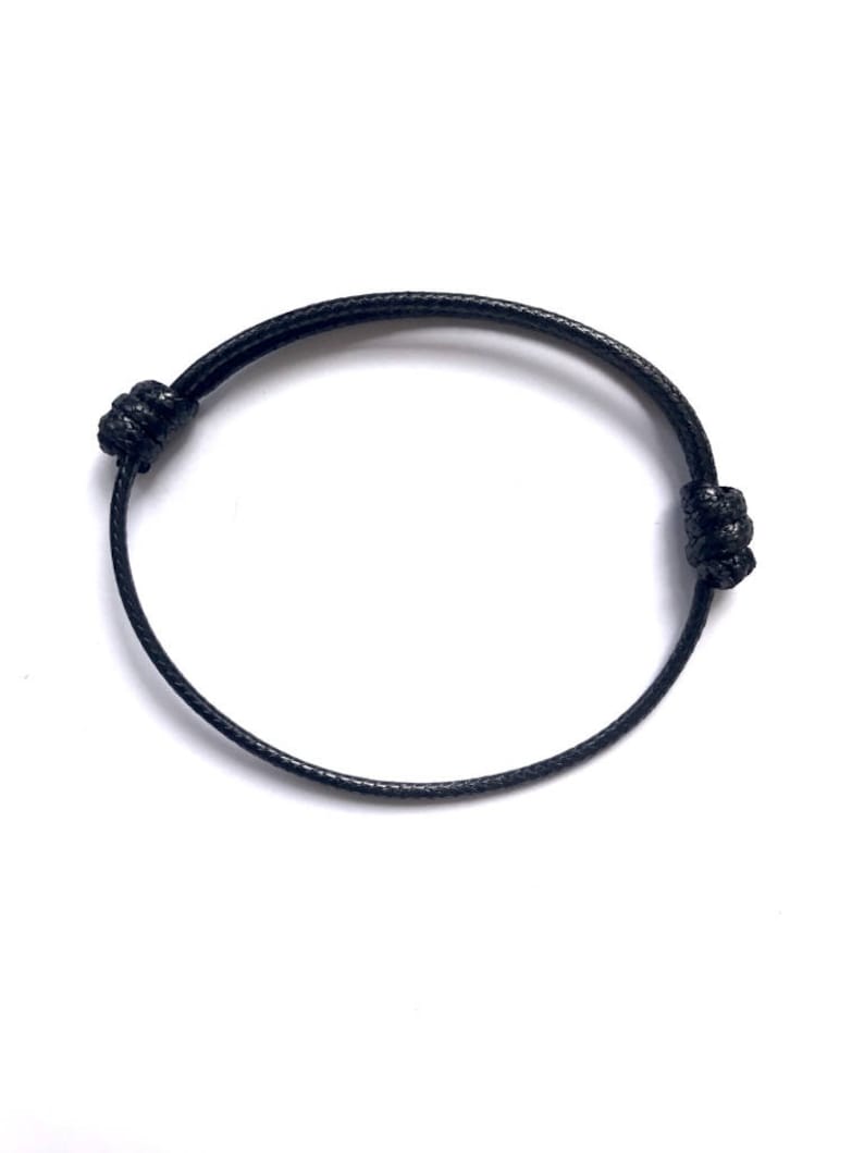 Black String Bracelet Mens Bracelet Men's Jewelry Gift - Etsy