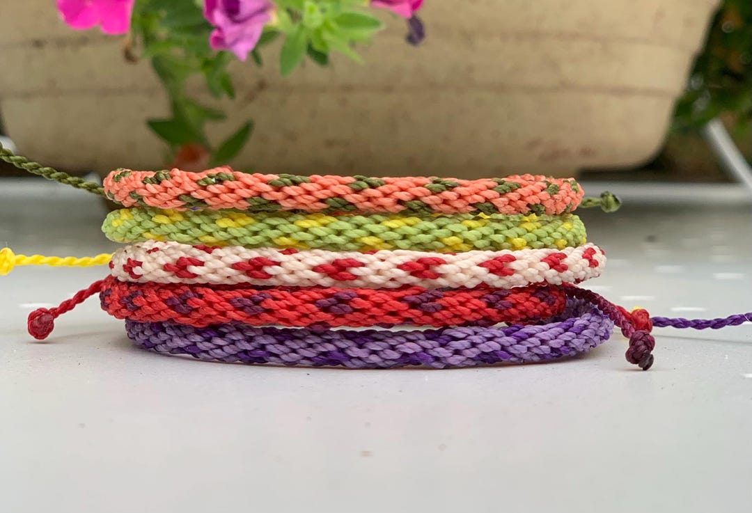 KUMIHIMO Bracelet, Kabbalah Bracelet, Heart Pattern Bracelet, Japanese ...