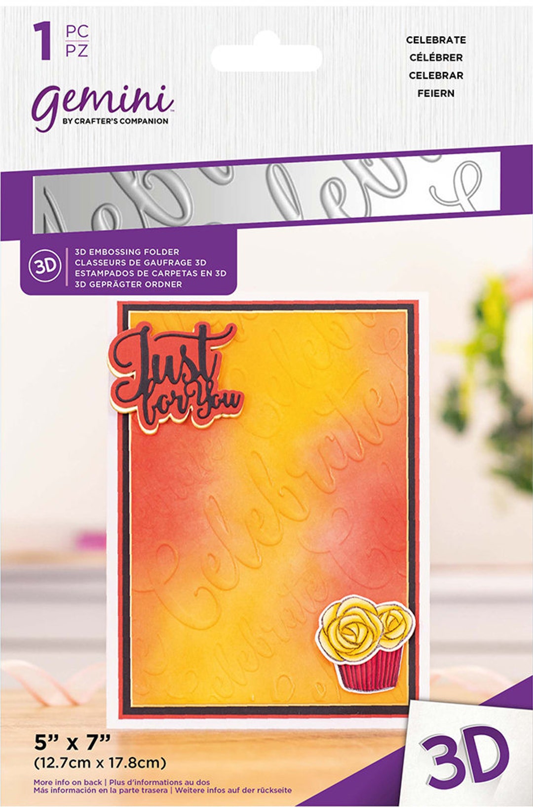 Gemini 3D Embossing Folder Celebrate - Etsy