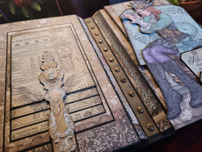 Mini Album Tutorial Stamperia Vagabond Steampunk Vintage - Etsy