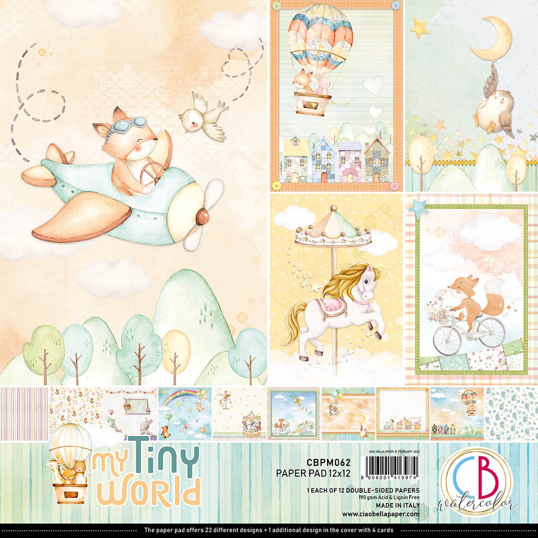 Ciao Bella My Tiny World 12 X 12 Paper Pad - Etsy Australia