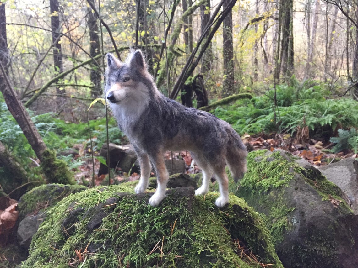 Needle Felted Wolf - Etsy