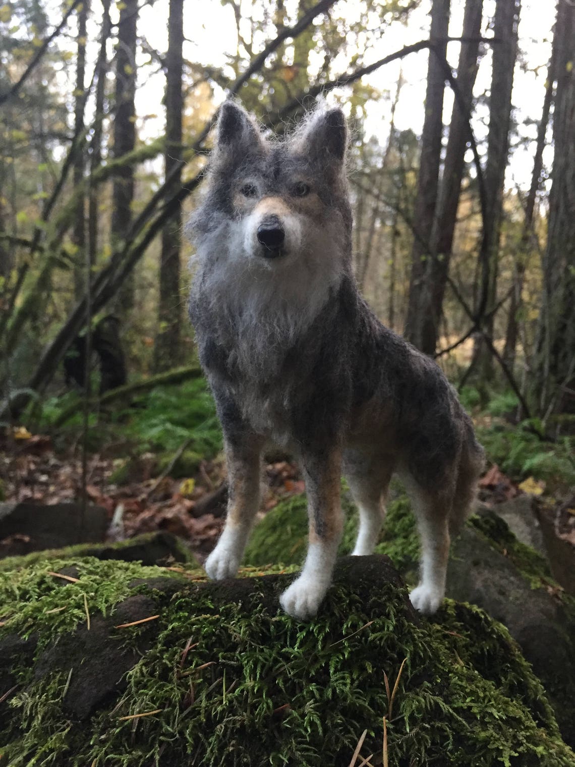 Needle Felted Wolf - Etsy