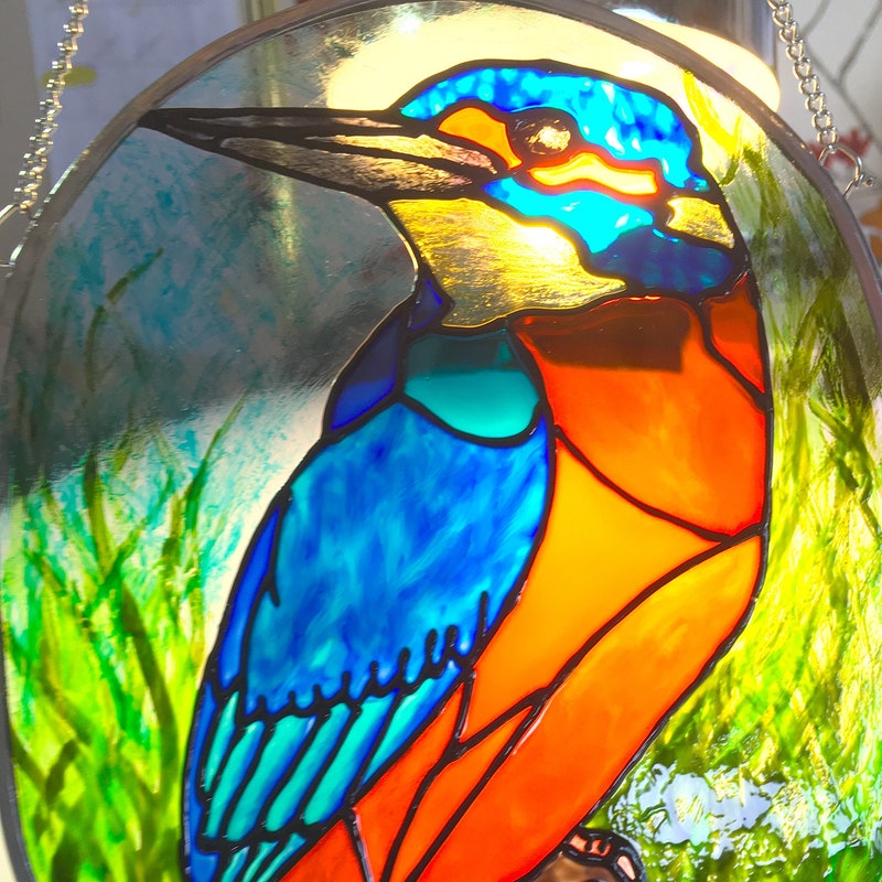 Glass Kingfisher - Etsy