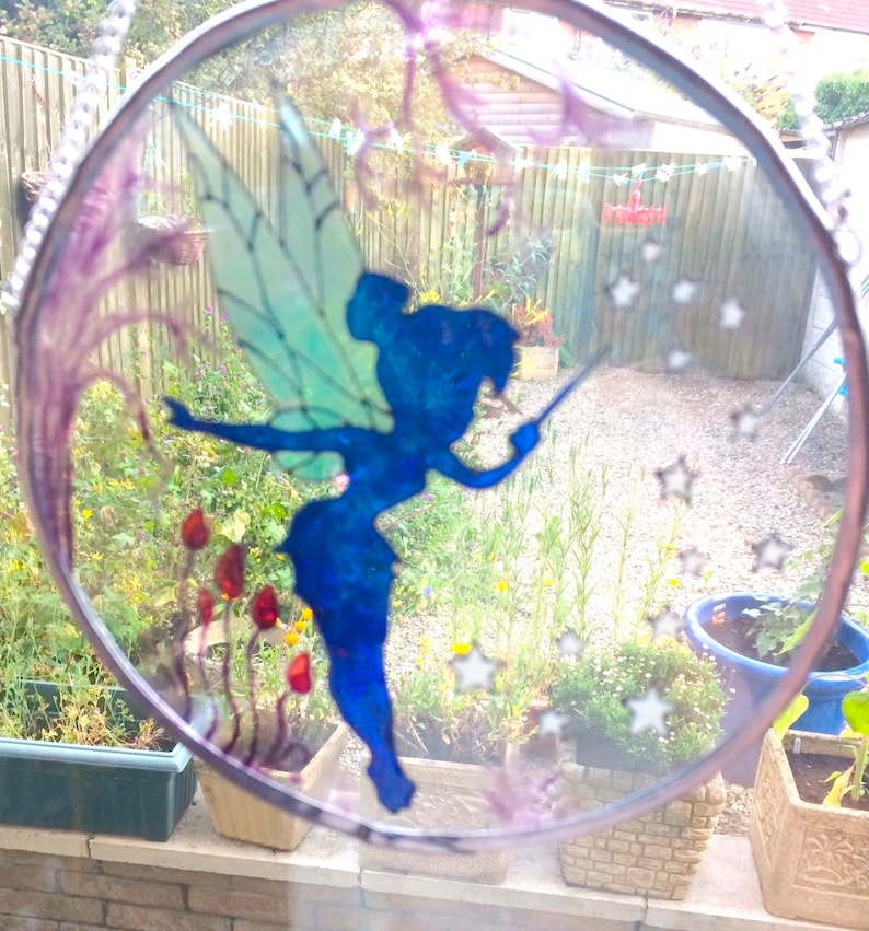 Tinkerbell Fairy Disney Christmas Gift Stained Glass | Etsy