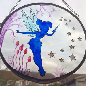 Tinkerbell Fairy Disney Christmas Gift, Stained Glass Suncatcher Peter ...