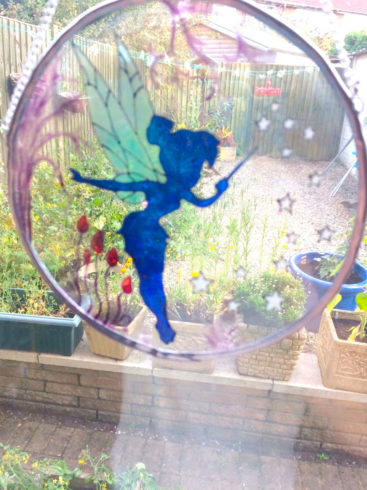 Tinkerbell Fairy Disney Stained Glass Suncatcher Christmas Teacher Gift ...