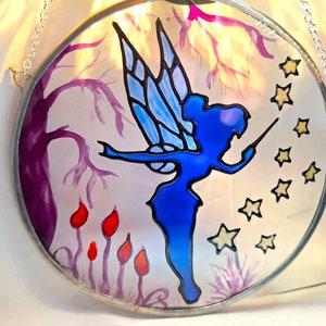 Tinkerbell Fairy Disney Christmas Gift, Stained Glass Suncatcher Peter ...