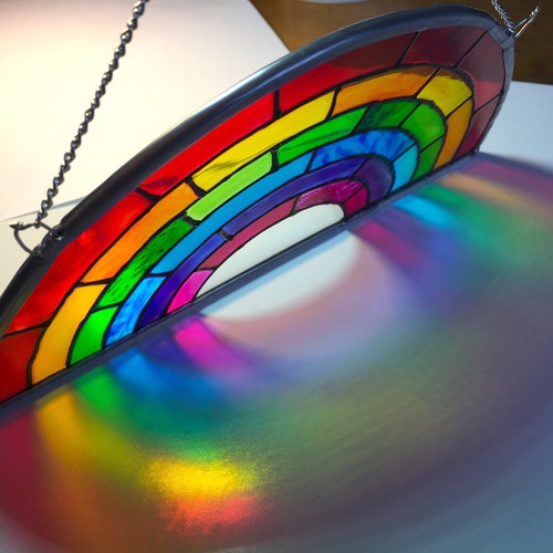 Stained Glass Rainbow Window Decoration - Etsy
