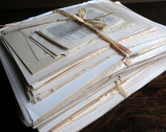 Antique Book Paper | Etsy UK