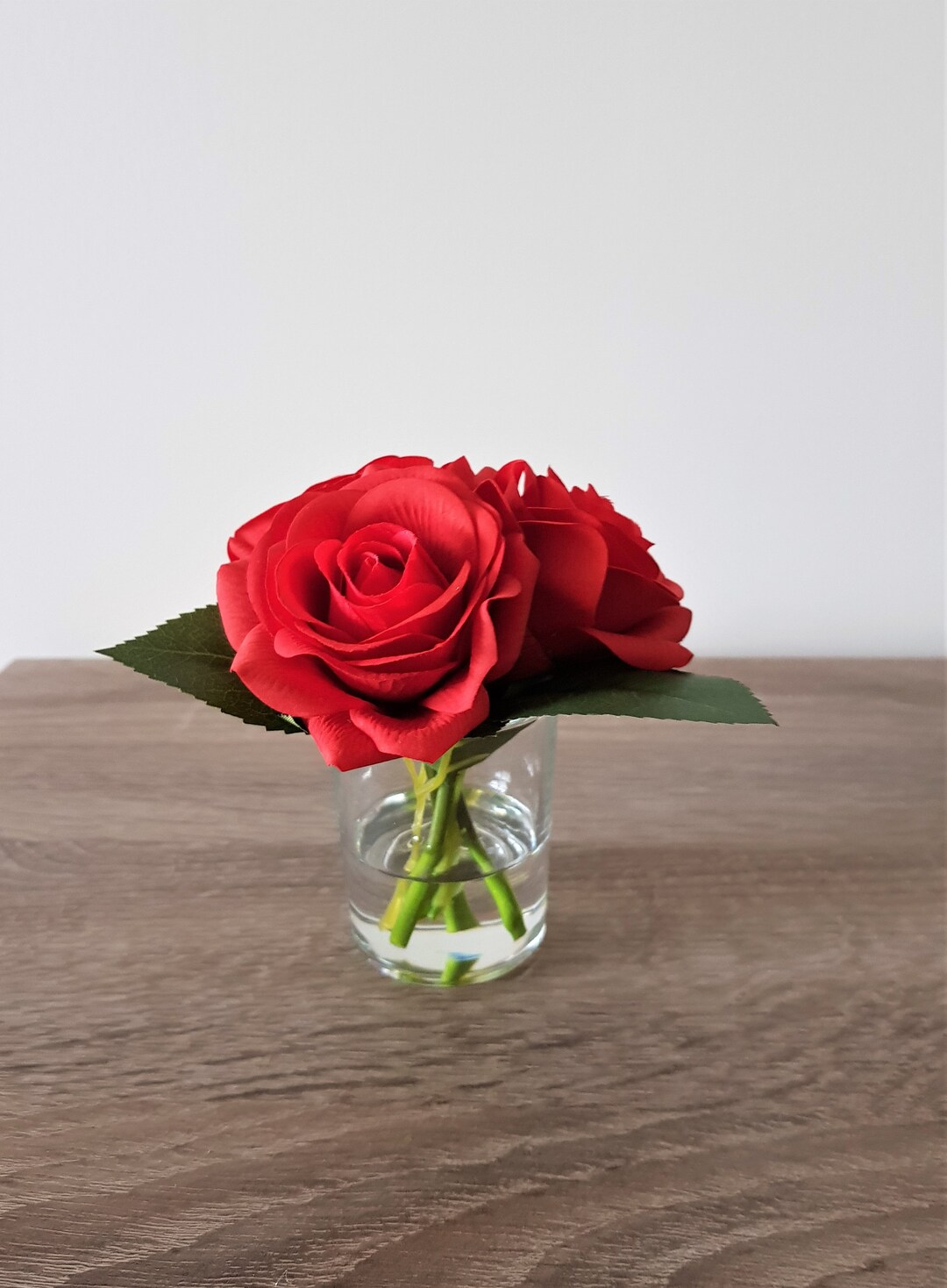 Real Touch Red Rose Arrangement: Mini Faux Floral Centerpiece - Etsy