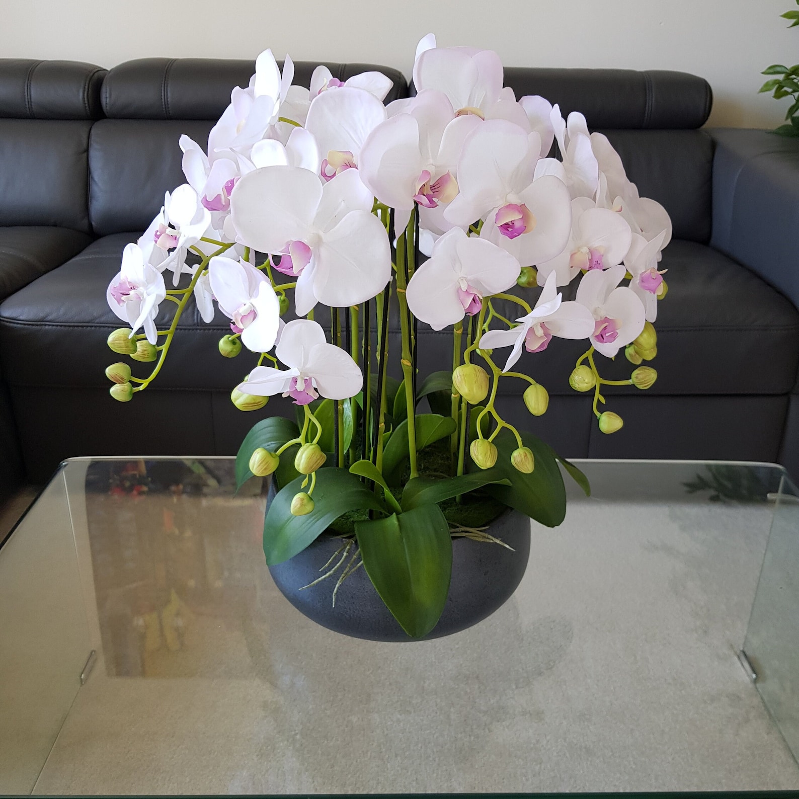 Luxury Real Touch Orchid Artificial Orchid Flowers in Pot - Etsy UK