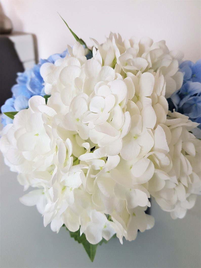 Faux Hydrangea Arrangement | Wedding Centerpiece | Real Touch Flowers ...