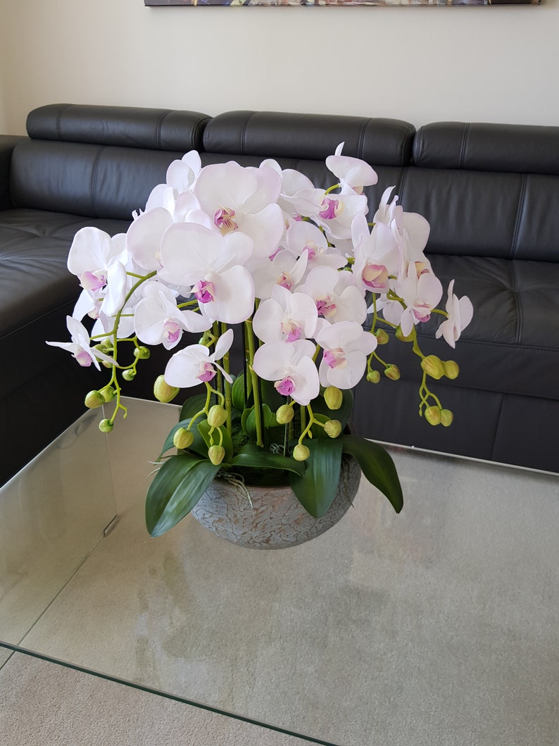 Luxury Real Touch Orchid Artificial Orchid Flowers in Pot - Etsy UK