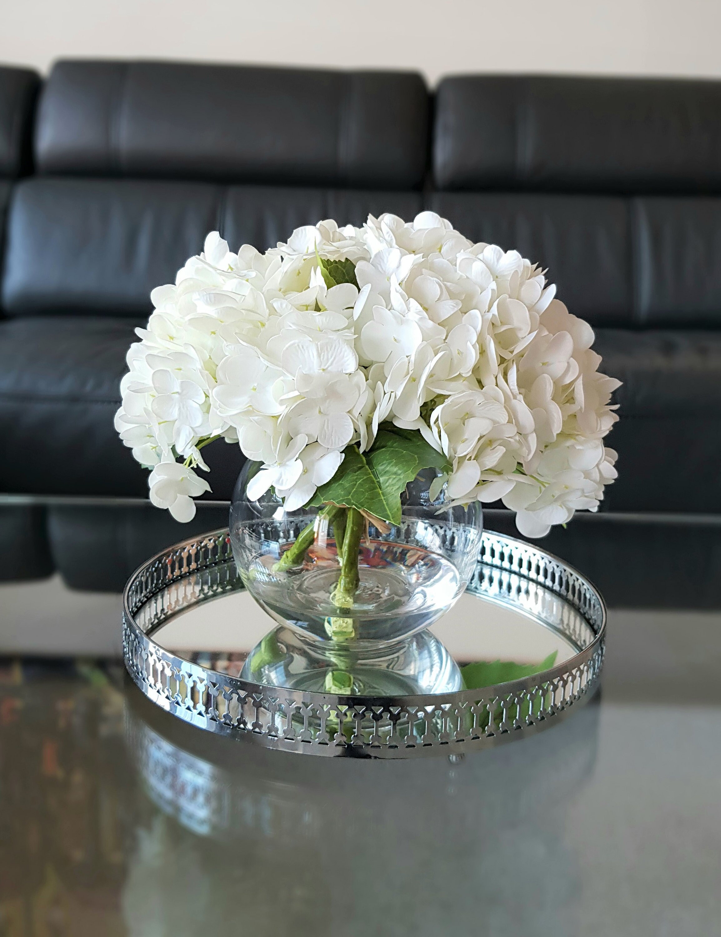 Faux Hydrangea Arrangement | Wedding Centerpiece | Real Touch Flowers ...
