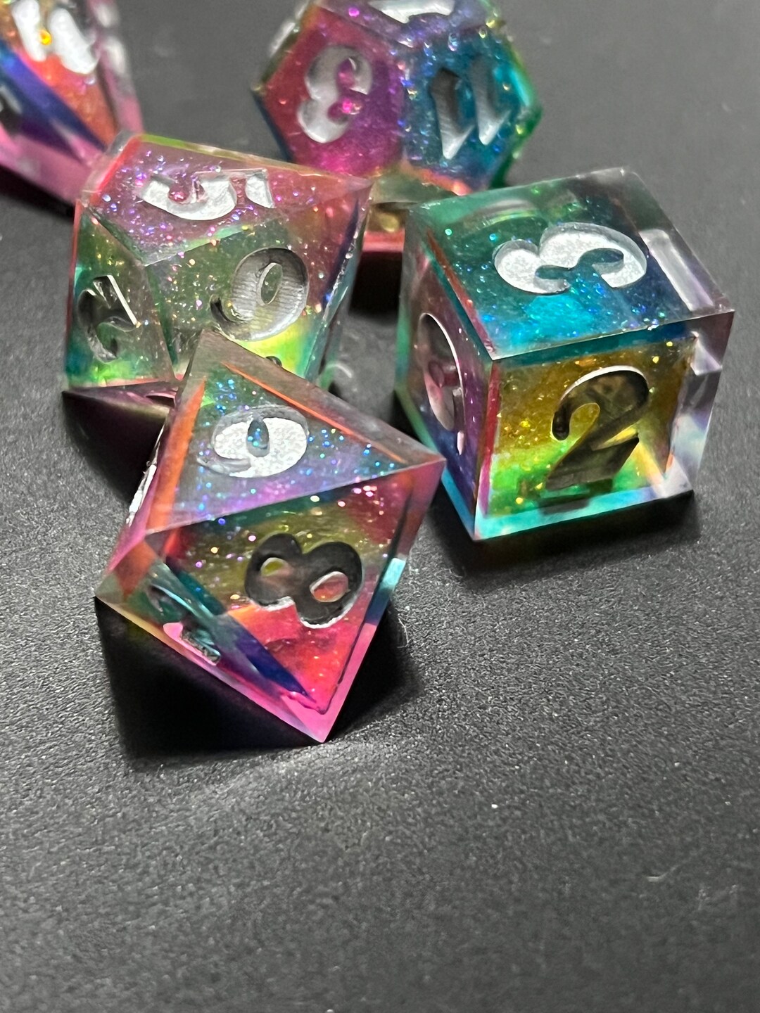Stained Glass Dice Set - Etsy