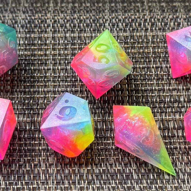 Neon Dice - Etsy