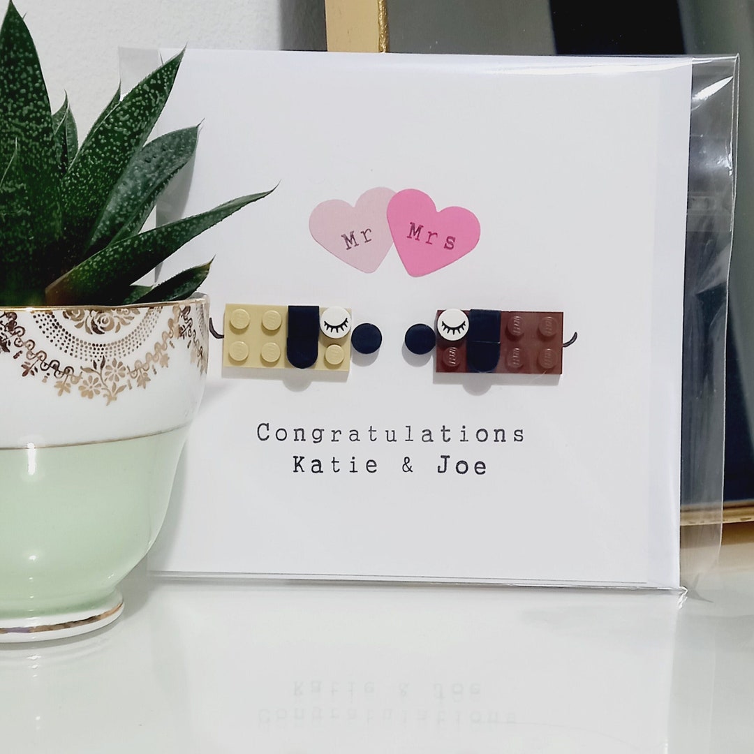 Personalised Congratulations Wedding Card Lego Design Wedding Card ...