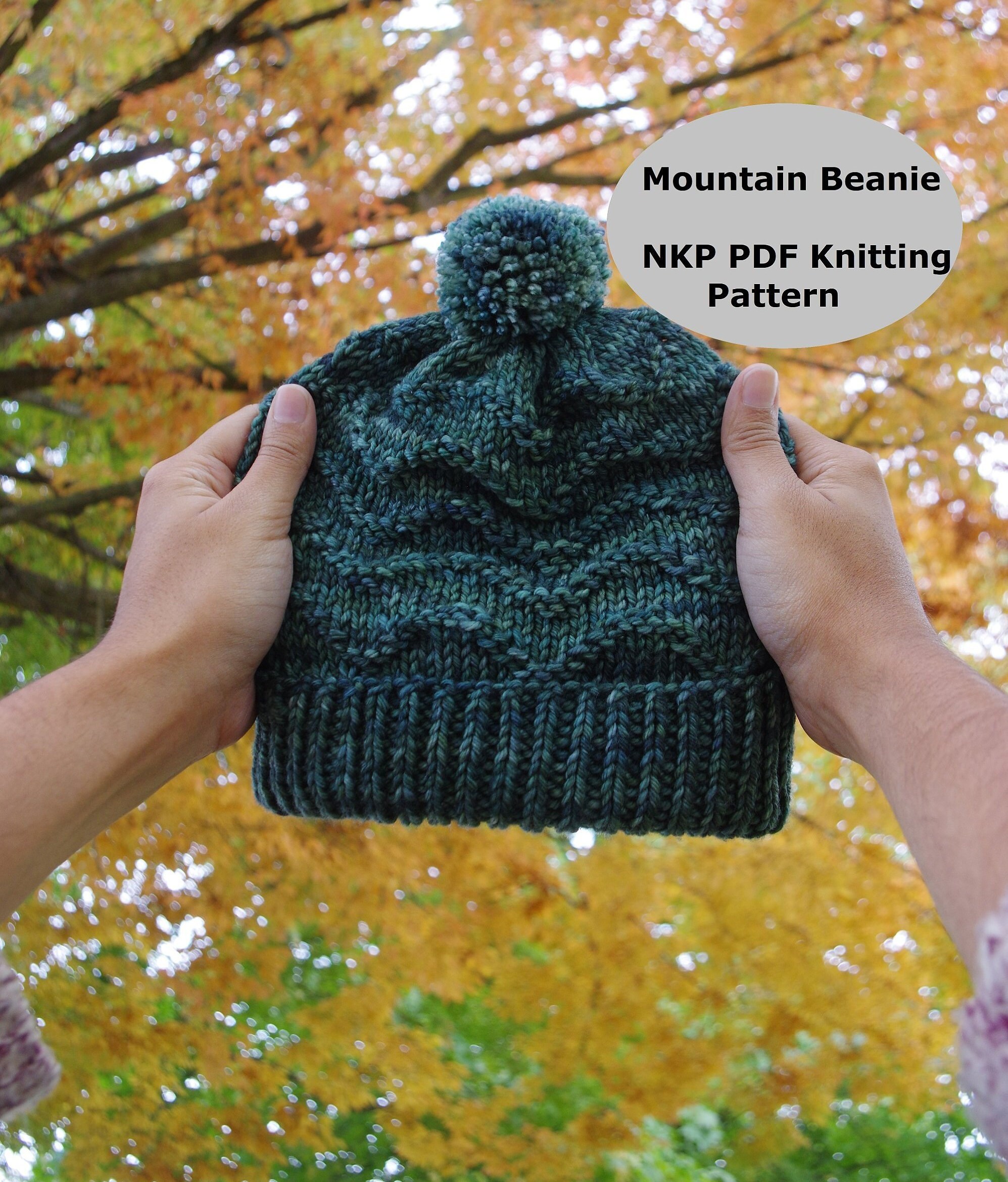 Mountain Beanie Knitting Pattern Knitting Pattern Knit | Etsy