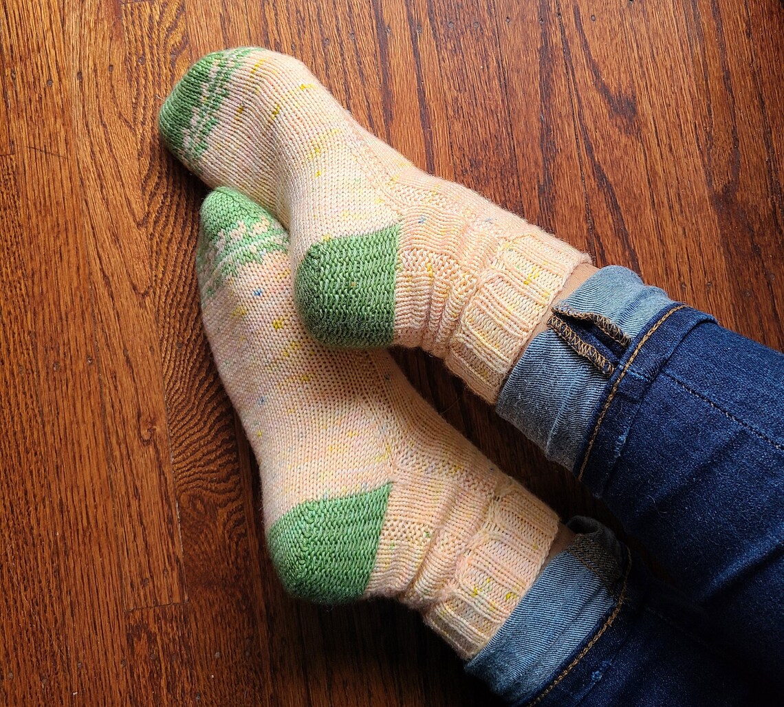 Spring Rain Socks Pattern Knitting Pattern Knit Socks | Etsy Canada