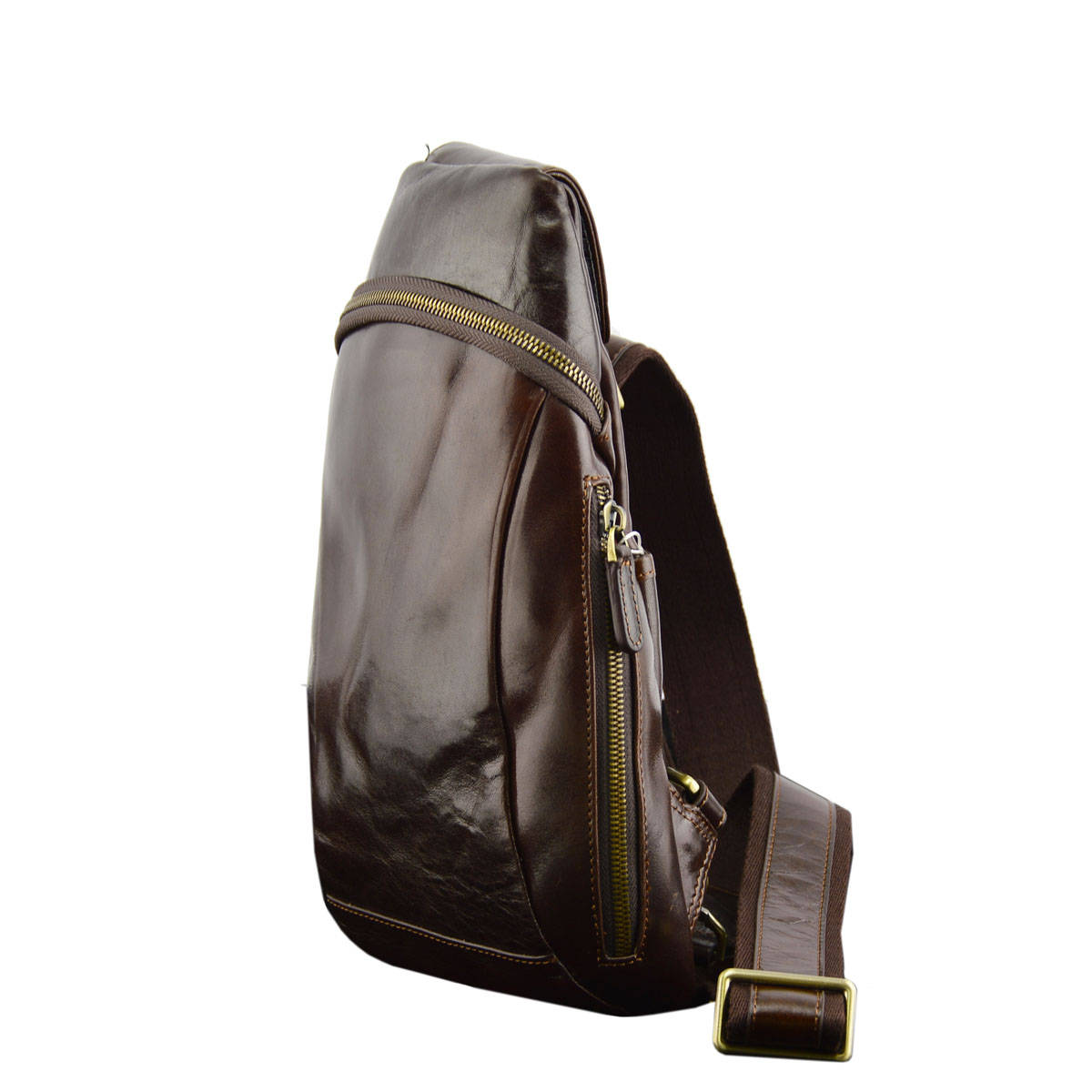 Genuine Leather Mono-shoulder Strap Backpack for Man | Etsy