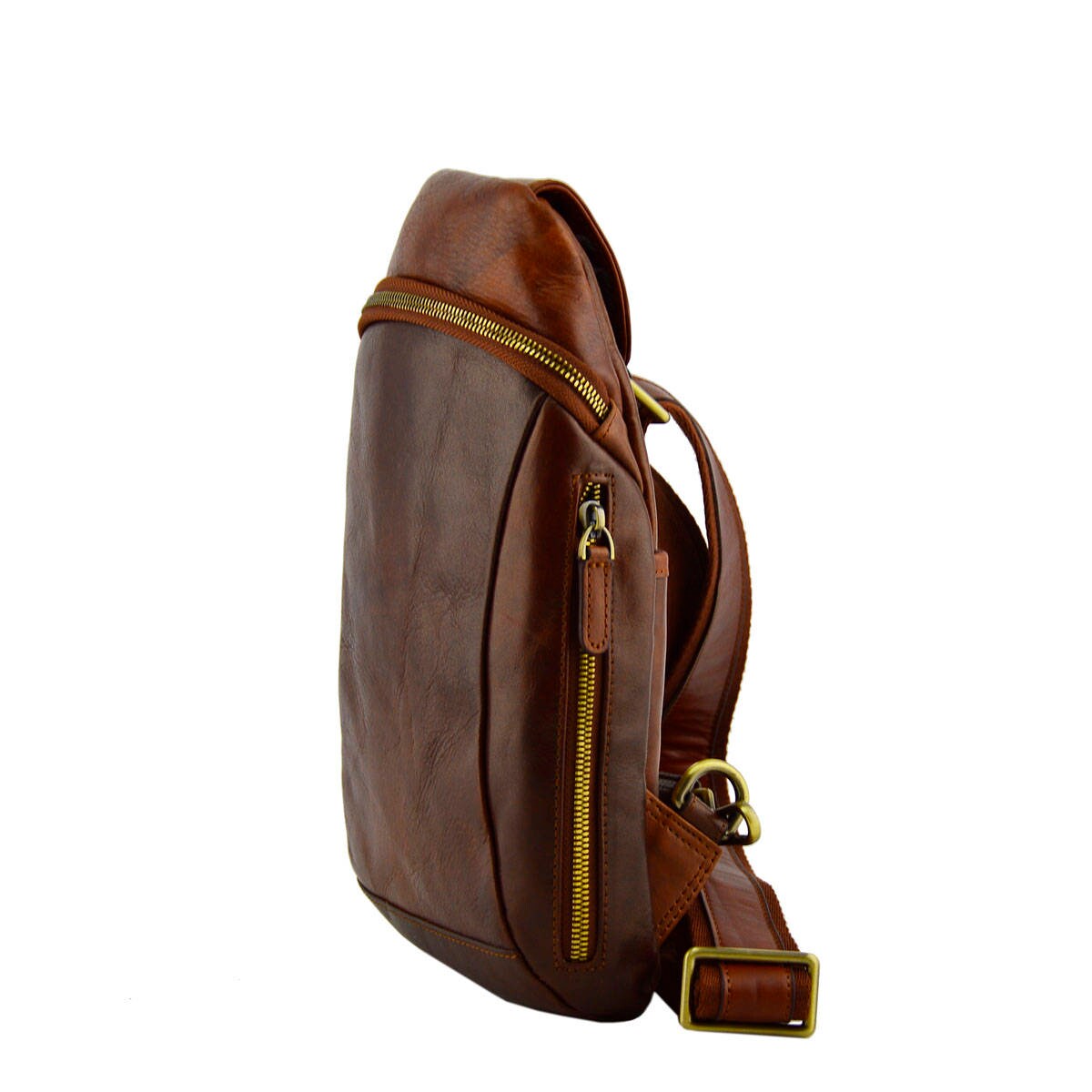 Genuine Leather Mono-shoulder Strap Backpack for Man | Etsy