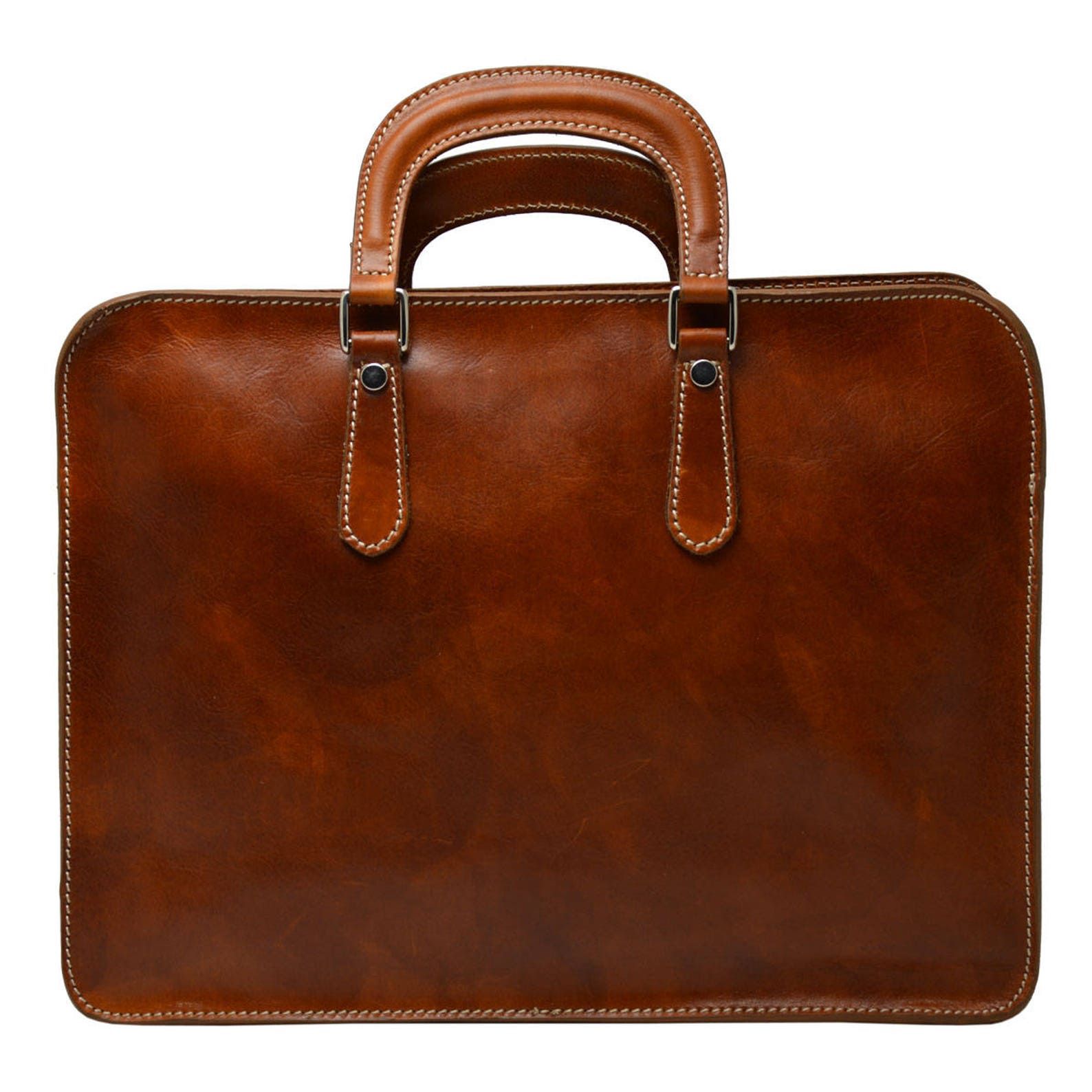 Genuine Leather Business Briefcase - Etsy