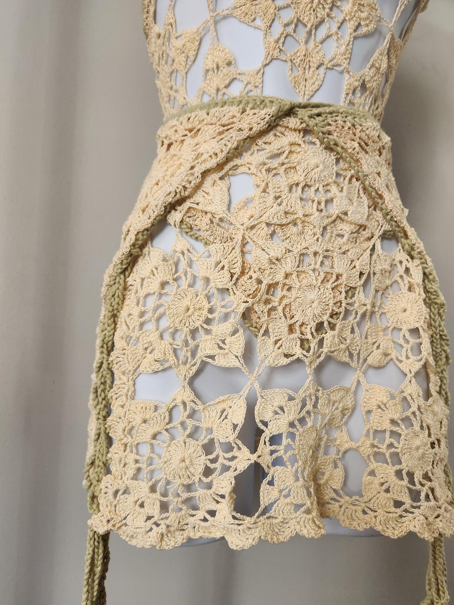 Vintage Upcycled Crochet 2-piece Set - Etsy