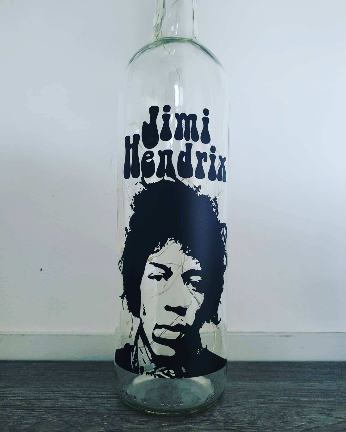 Jimi Hendrix Inspired, Light up Wine Bottle, 22 Led Warm White Fairy ...