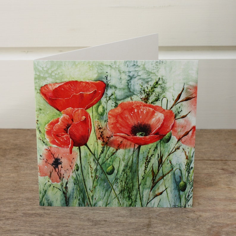 Wild Meadows, Greetings Card of a Painting by Ingrid Hill. Blank ...