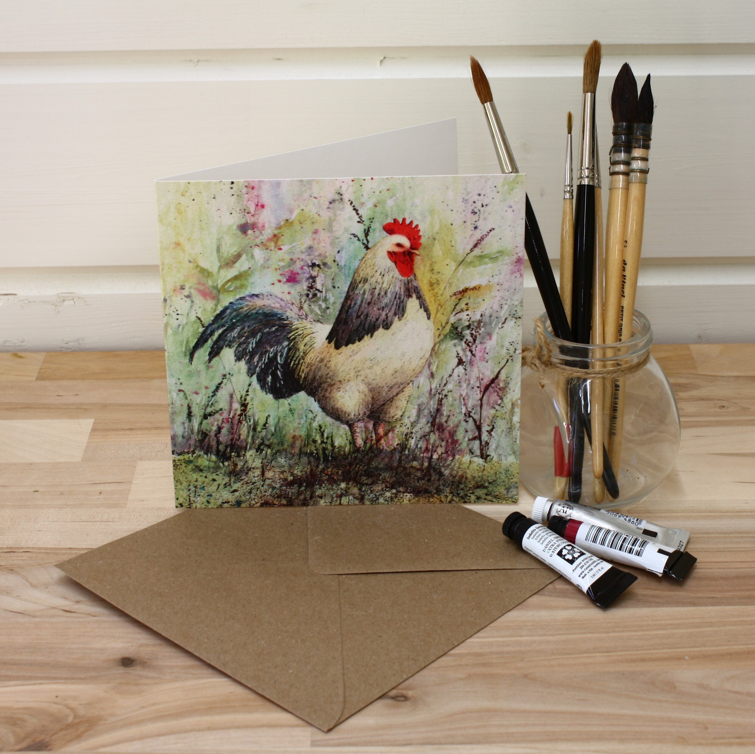 Winston, Greetings Card of a Painting by Ingrid Hill. Blank Card, Any ...