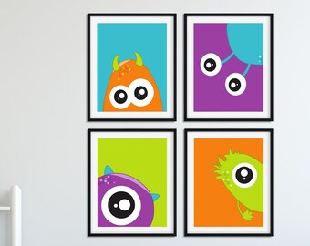 Monster Wall Art | Etsy
