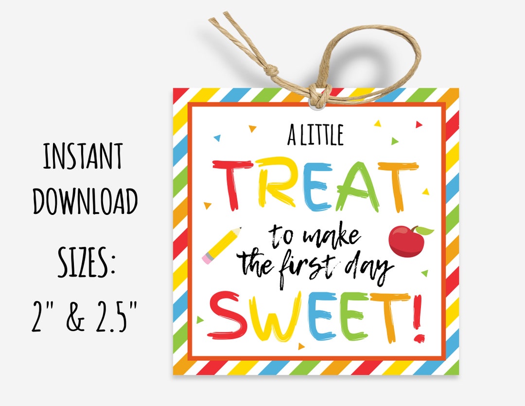 A Little Treat to Make the First Day Sweet Tag, Back to School Tag ...