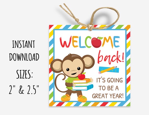 Welcome Back to School Tag First Day of School Tag 2 Inch - Etsy
