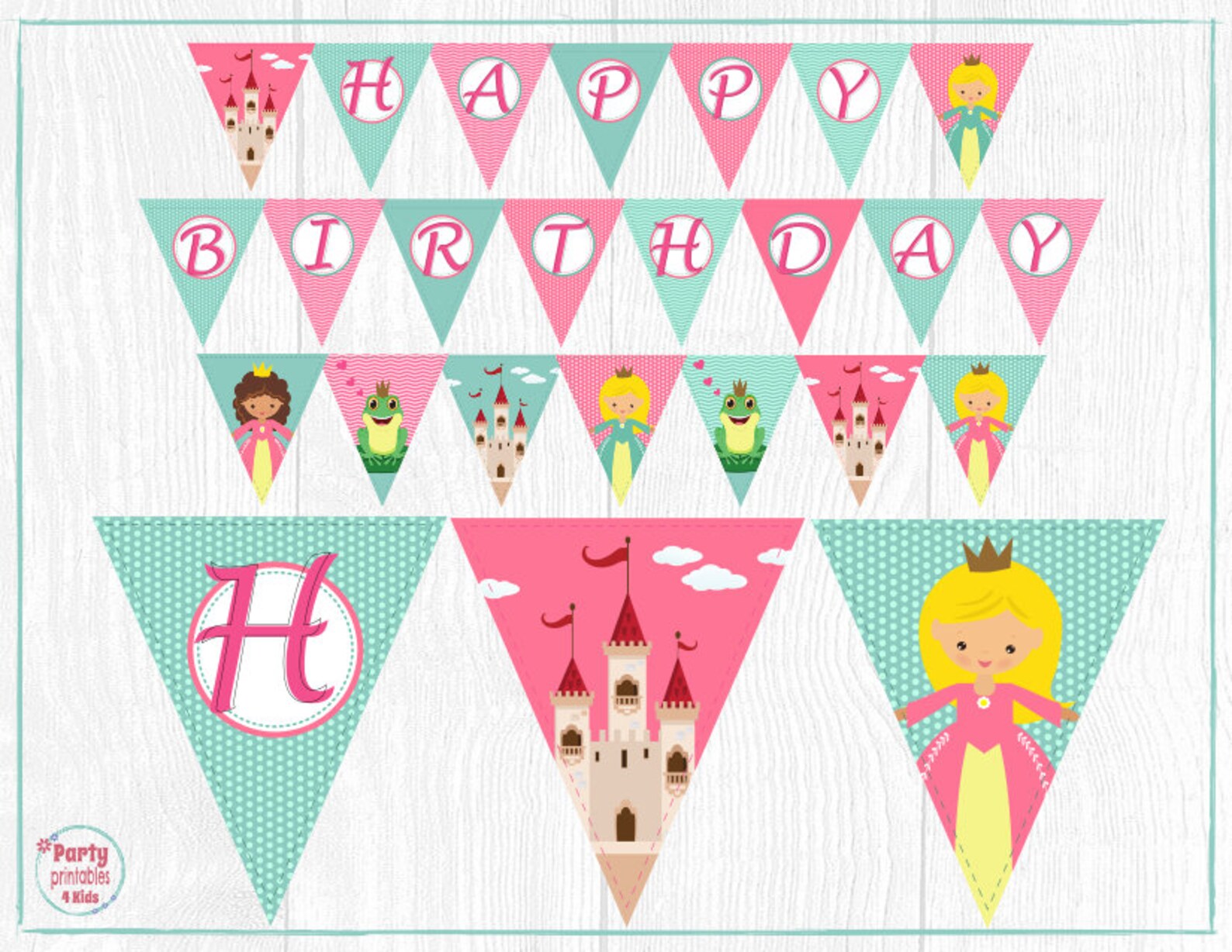 Princess Banner Princess Birthday Decoration Princess Party | Etsy