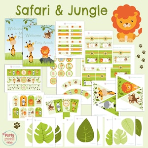 Safari Jungle Party Pack, Safari Birthday Decoration, Full Package ...
