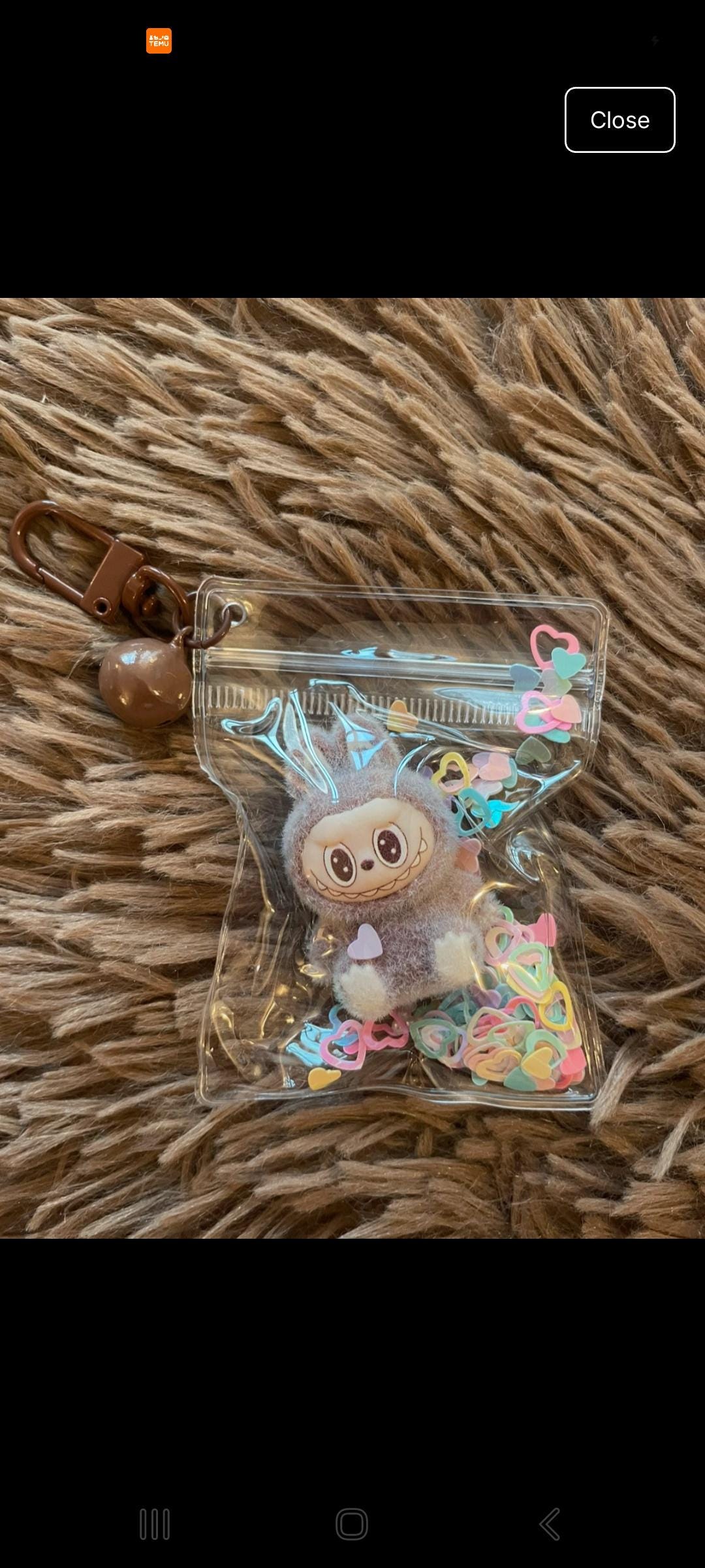 Labubu Keyring - Shaker Style in Mocha - Etsy