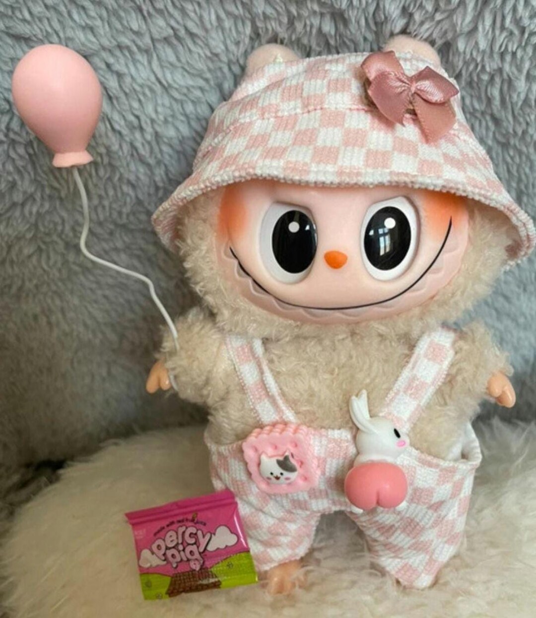 Labubu Clothes & Accessories Bundle-dungarees-hat-balloon-percy Pig ...