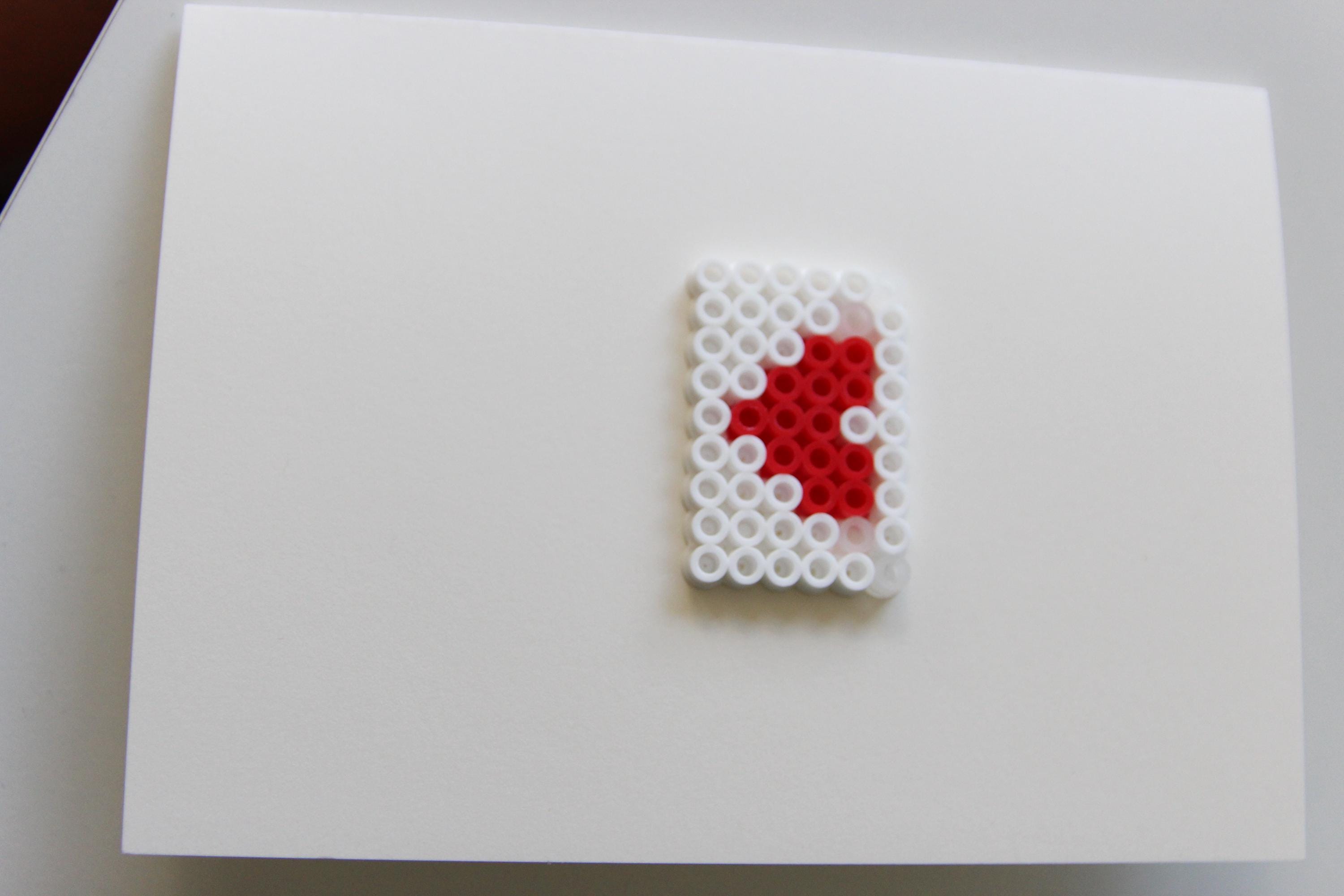 Little Heart Envelope Perler Bead Card for Birthday, Anniversary ...
