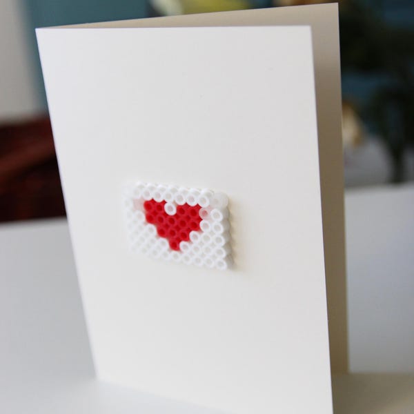 Perler Bead Card - Etsy