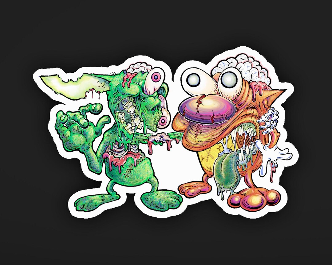 Zombie Ren & Stimpy - Magnet - Etsy