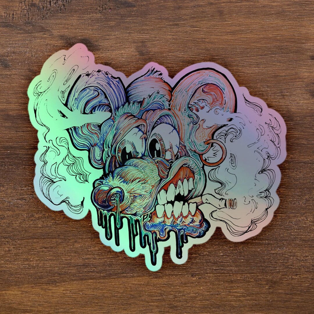 Sticky Mouse - Holographic Sticker - Etsy