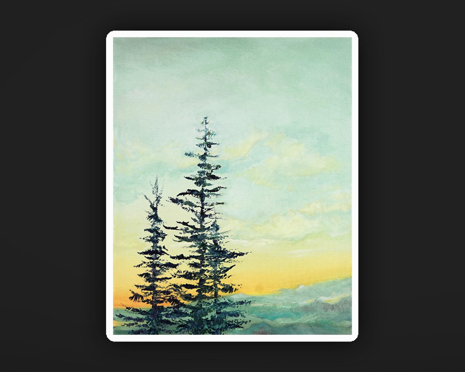 Bob Ross Style Trees - Magnet - Etsy